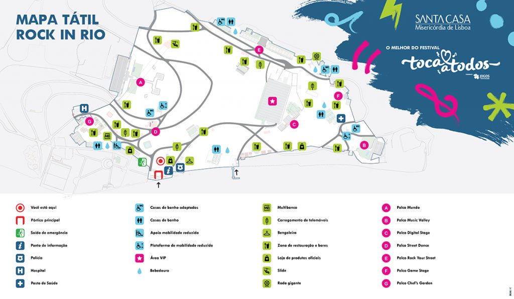 Mapa Tátil Rock in Rio - Blue Line